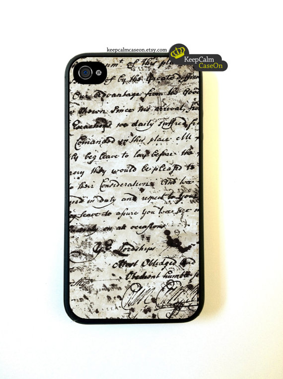 Iphone 4 Case, Vintage Paper Iphone Case Hard Fitted Case For Iphone 4 ...