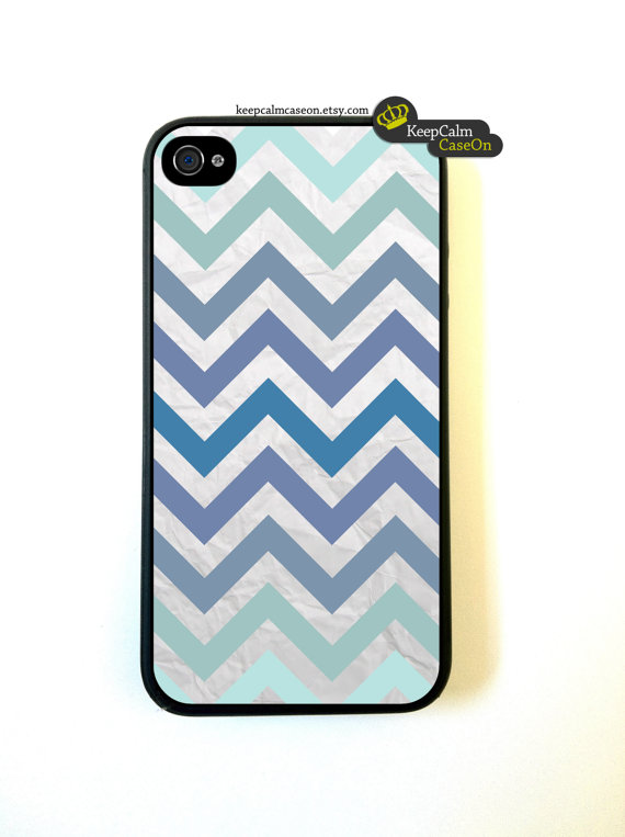 Iphone 4 Case Hard Fitted Case For Iphone 4 & Iphone 4s, Mint Chevron ...